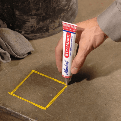 Marcador industrial punta metálica amarillo 3MM – Markal Stylmark 96653 ...